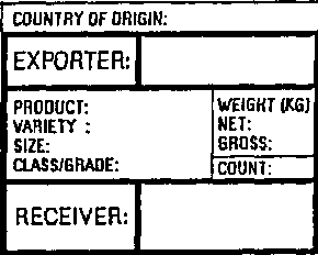 Packaging for fruits, vegetables and root crops - 8. Labelling of packages