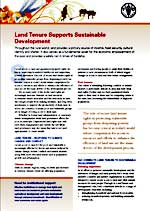 Land tenure supports sustainable development - NR fact sheet