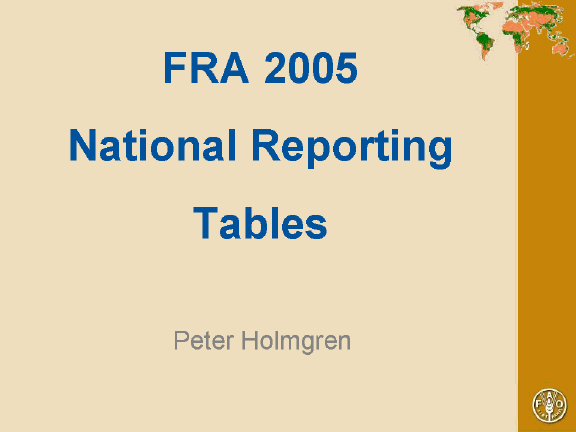 Proceedings of training of national correspondents on assessing and ...