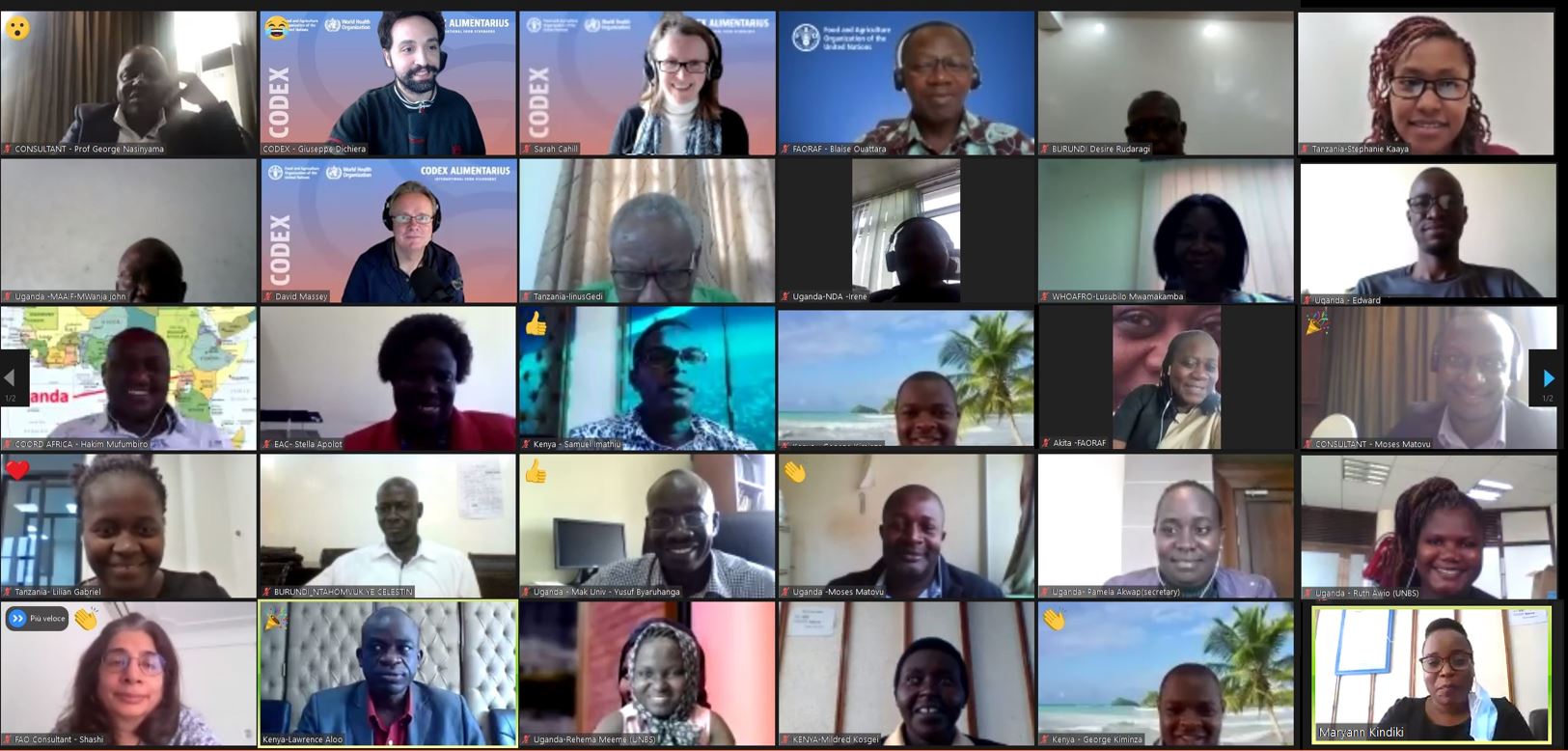 East African Community Online Training on Codex enhances knowledge and ...