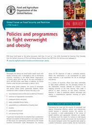 Policies and programmes to fight overweight and obesity | Agrifood ...