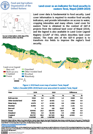 Land cover as an indicator for food security in eastern Terai, Nepal ...