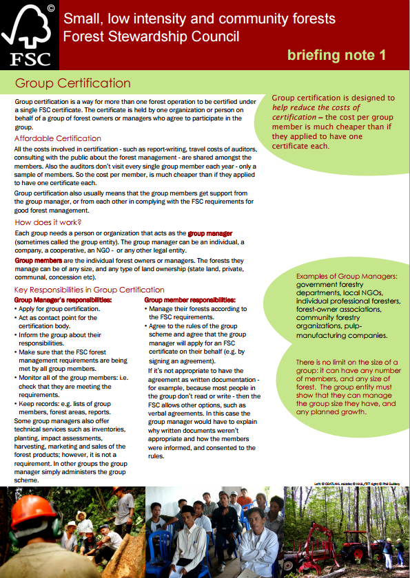 FAO - SFM Tool Detail: Small, low intensity and community forests ...