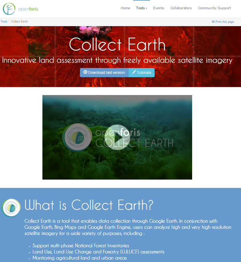 FAO - SFM Detalles de herramientas: Collect Earth