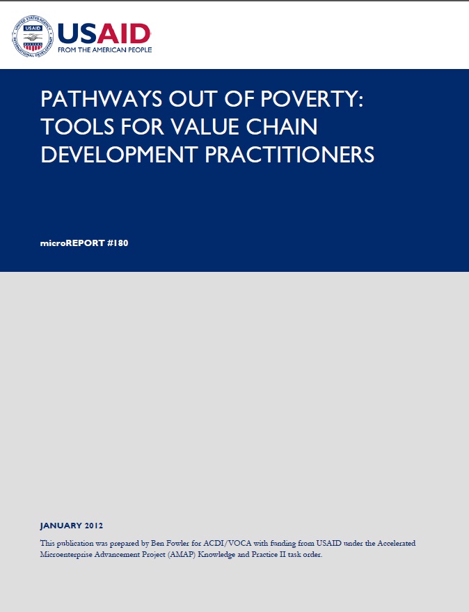 Pathways Out of Poverty: Tools for Value Chain Development Practitioners