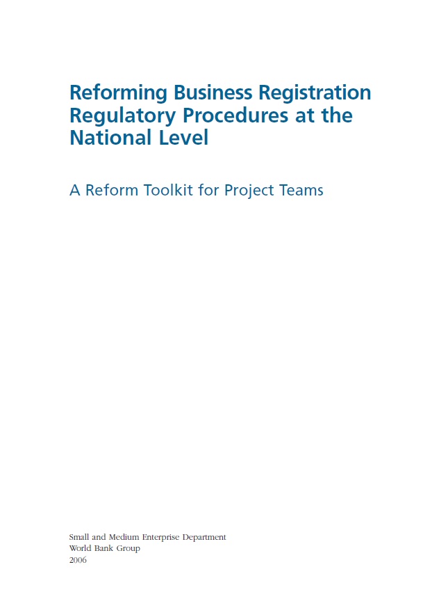 Reforming Business Registration Regulatory Procedures at the National ...