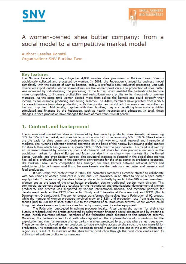 A Women-Owned Shea Butter Company: from a Social Model to a Competitive ...