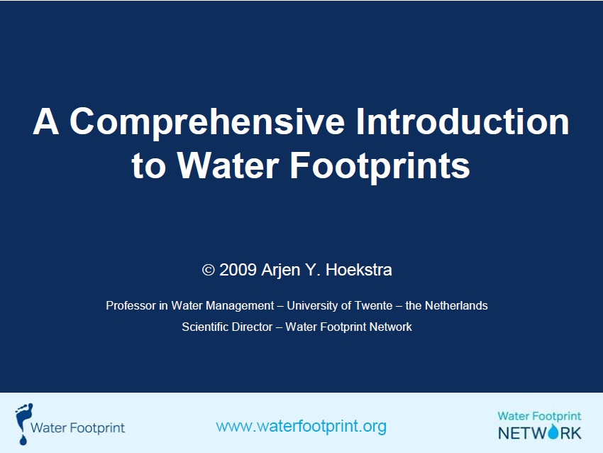 A Comprehensive Introduction to Water Footprints