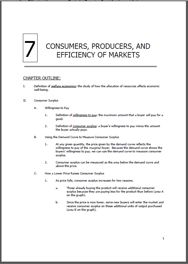 Principles of Economics - Chapter 7: Consumers, Producers, and ...