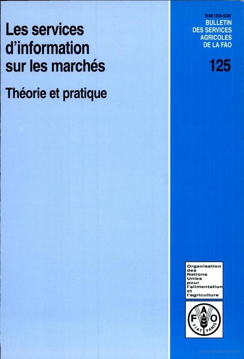 Les Services d'Information sur les Marchés - Théorie et Pratique