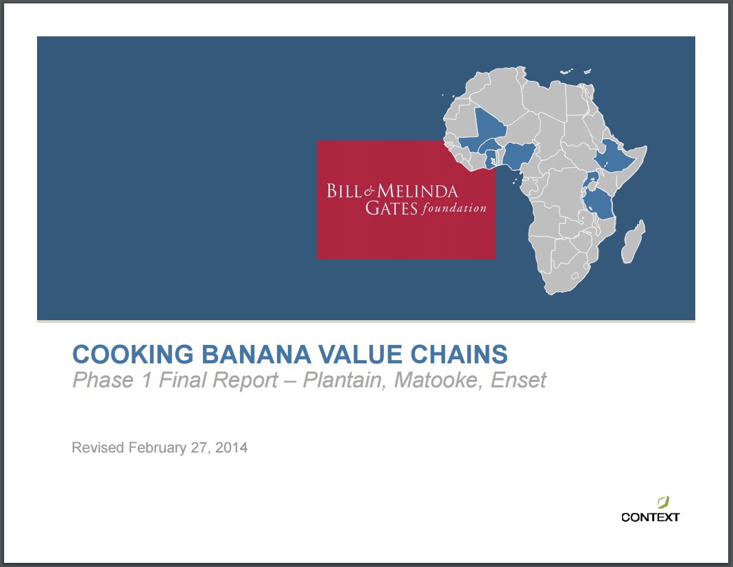 Cooking Banana Value Chains: Phase 1 Final Report - Plantain, Matooke ...