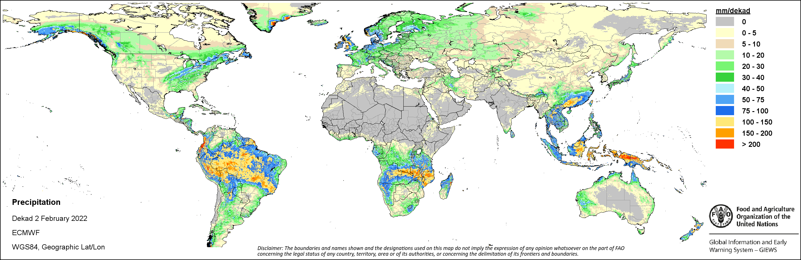 FAO,GIEWS, Earth Observation,METOP, NDVI, ASIS, VHI, VCI,ECWMF ...