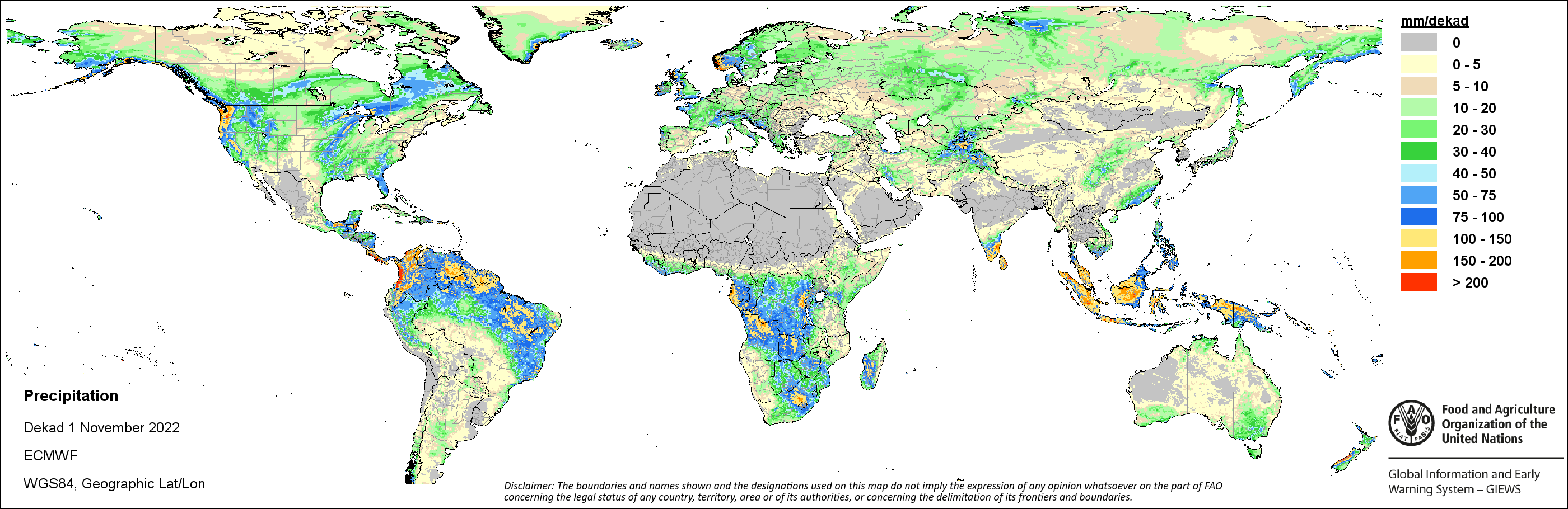 FAO,GIEWS, Earth Observation,METOP, NDVI, ASIS, VHI, VCI,ECWMF ...