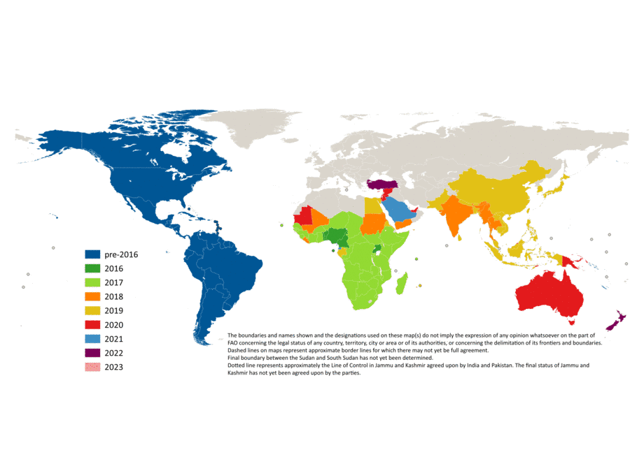FAW map | Global Action for Fall Armyworm Control | Food and ...