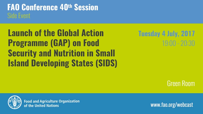 Launch of the GAP on Food security and Nutrition in SIDS | FAO | Food ...